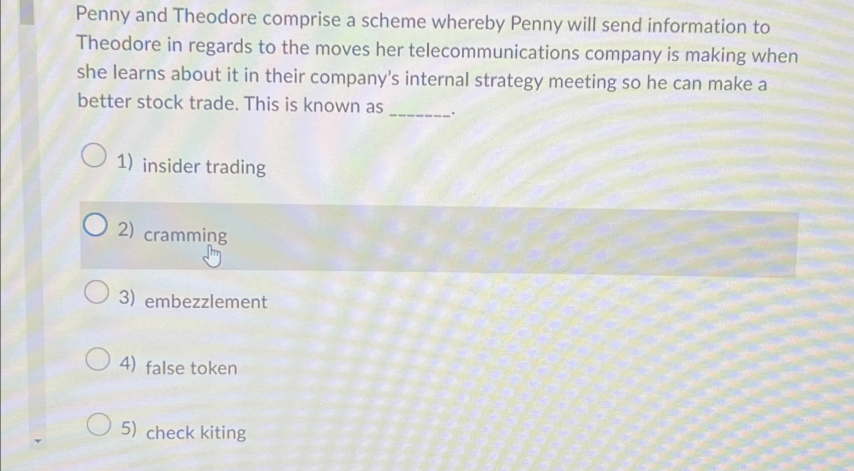 Solved Penny and Theodore comprise a scheme whereby Penny | Chegg.com