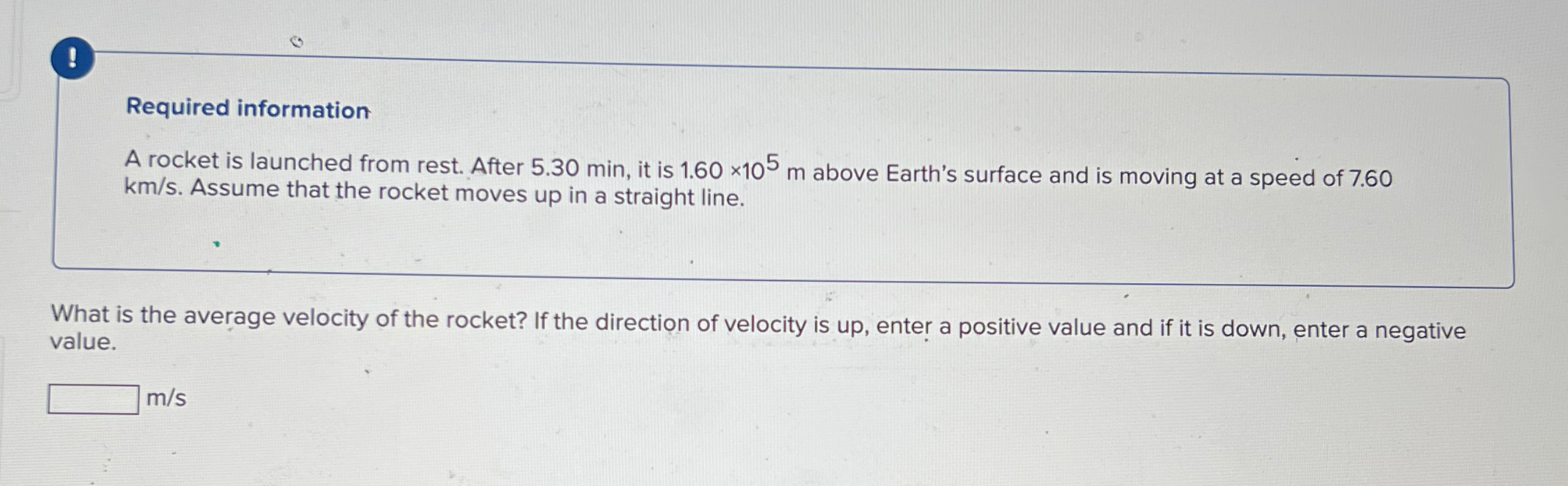 Solved !Required informationA rocket is launched from rest. | Chegg.com