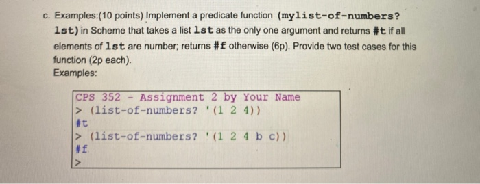 d. (10 points) Define a function sort that accepts | Chegg.com