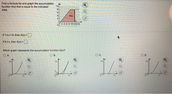 Solved Find a formula for and graph the accumulation | Chegg.com