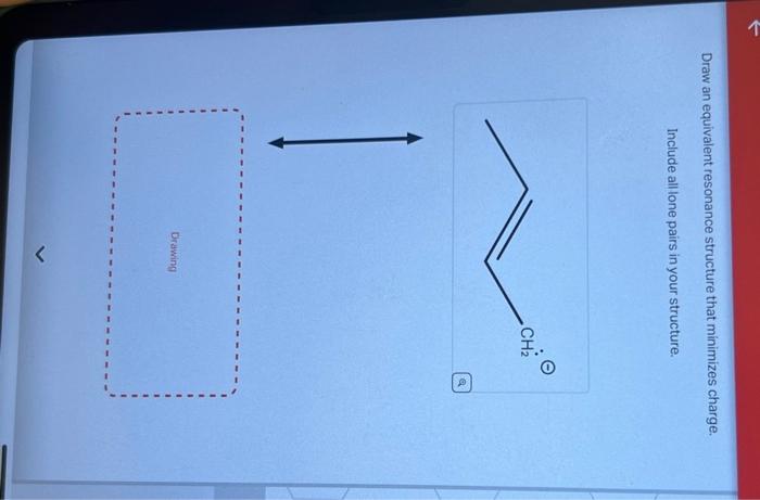 Solved Draw an equivalent resonance structure that minimizes | Chegg.com