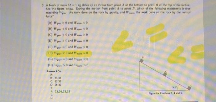 Solved 4. The 1.kg block. from the previous problem is at | Chegg.com