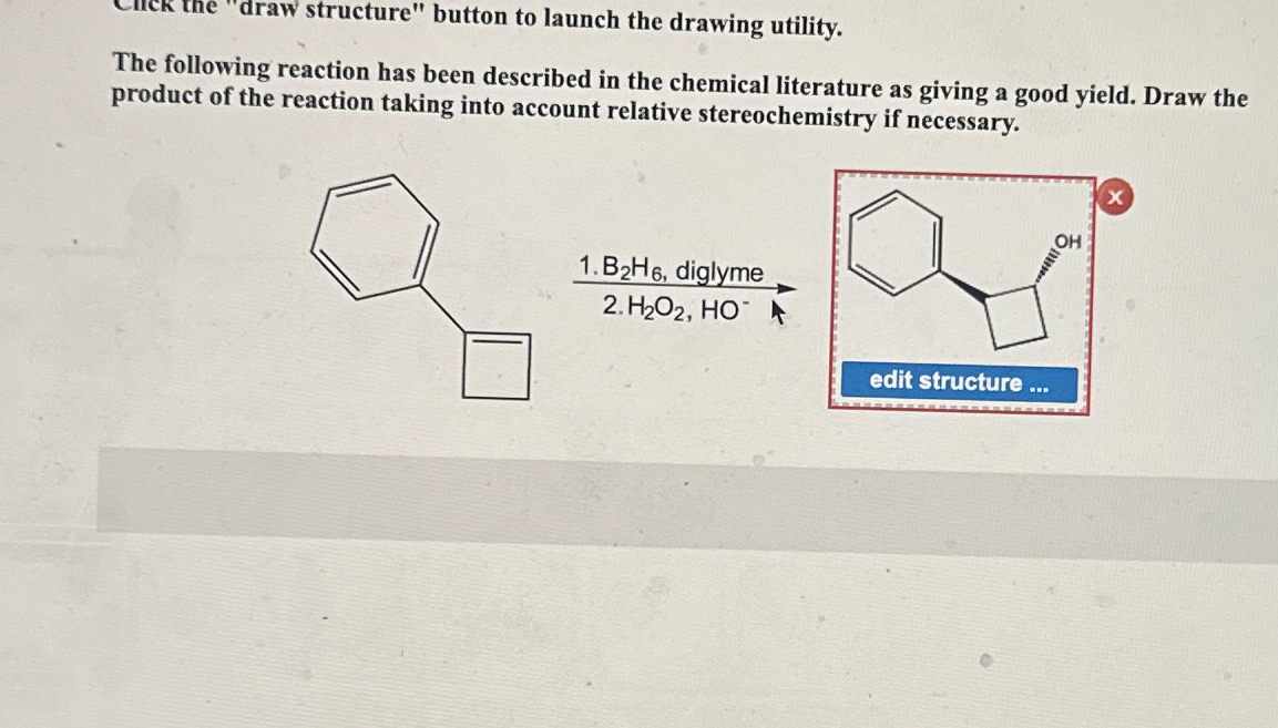 Solved Draw Structure Button To Launch The Drawing