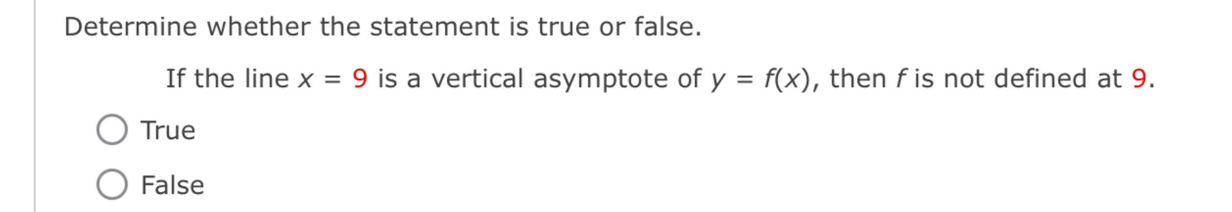 Solved Determine whether the statement is true or false.If | Chegg.com