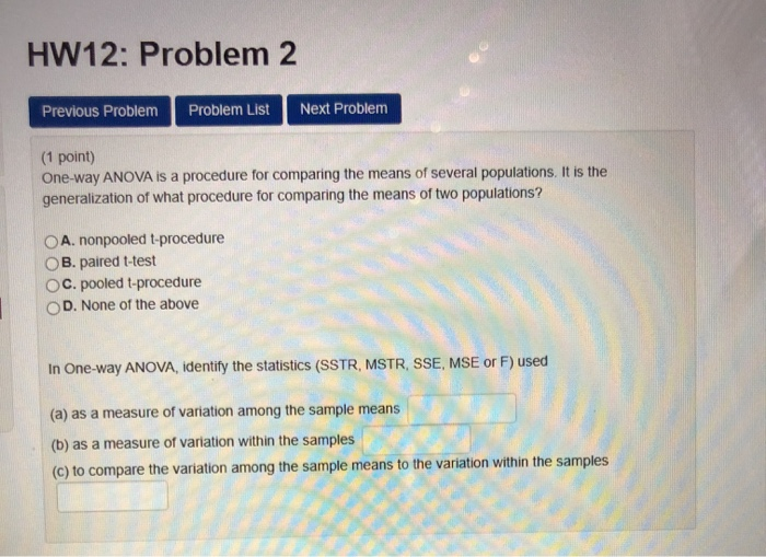 Solved Hw12 Problem 2 Previous Problem Problem List Next 9949