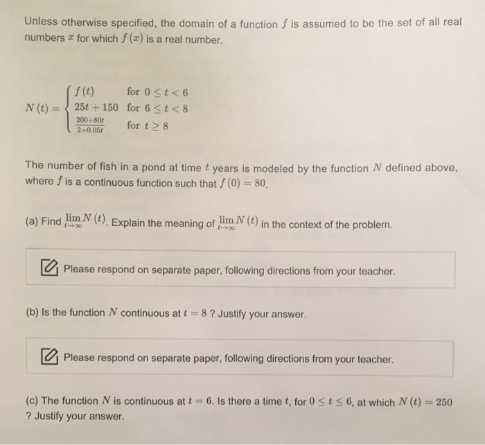 Solved Unless otherwise specified, the domain of a function | Chegg.com