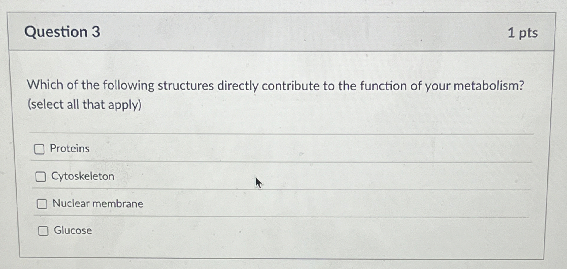 Solved Question 31 ﻿ptsWhich of the following structures | Chegg.com