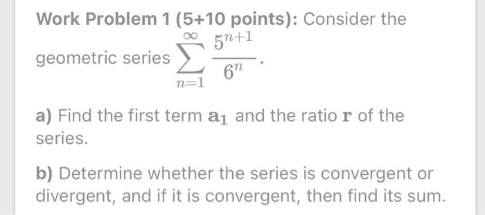 Solved Work Problem 1 (5+10 points): Consider the 5n+1 | Chegg.com