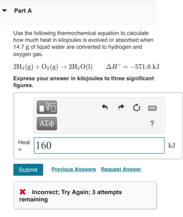 Solved Use the following thermochemical equation to | Chegg.com