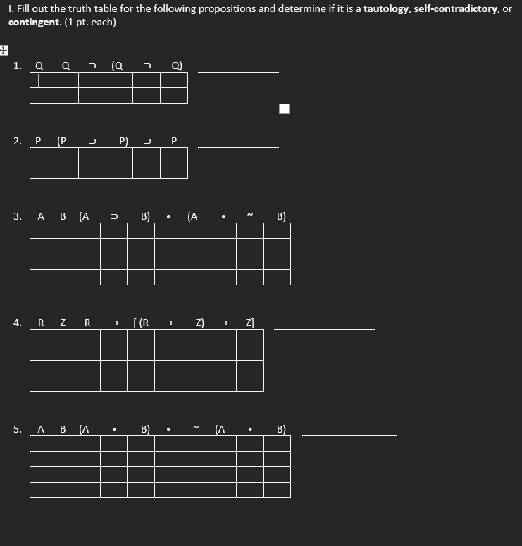 Solved Fill out the truth table for the following | Chegg.com