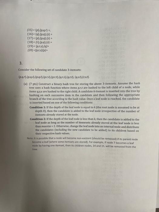 Solved 1. Consider the foliowing set of one-dimensional | Chegg.com