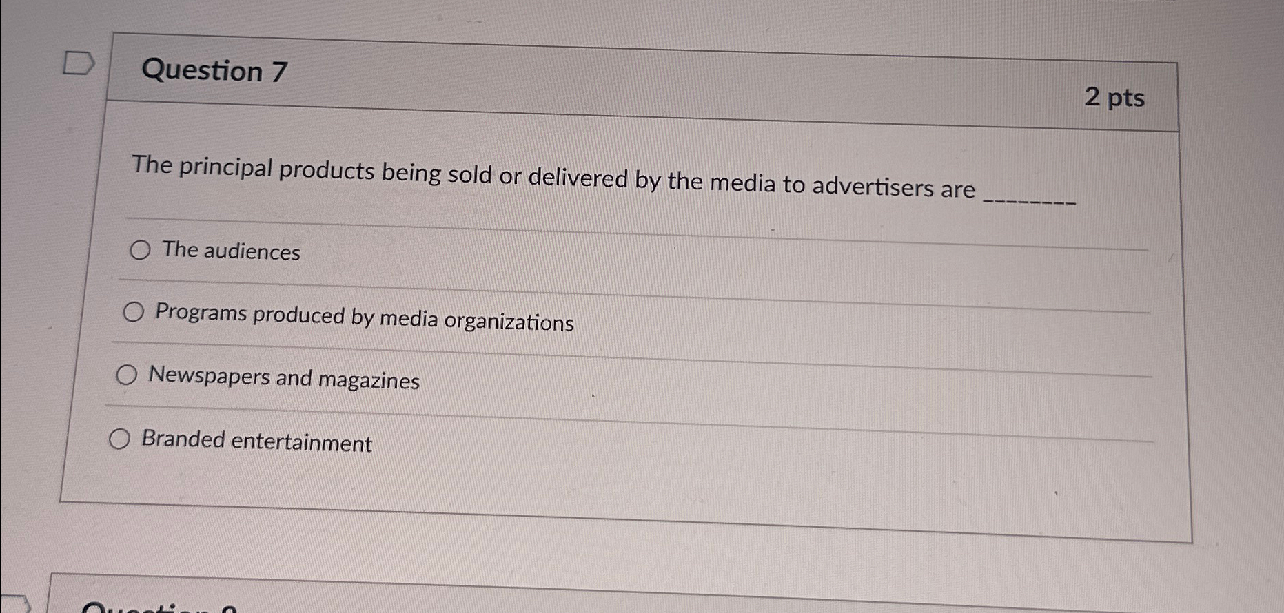 Solved Question 72 ﻿ptsThe principal products being sold or | Chegg.com