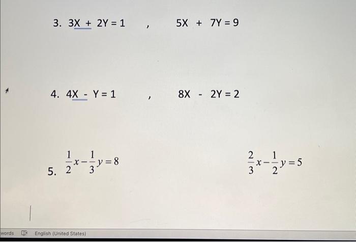Solved Systems Of Linear Equations In Two Variables Solve