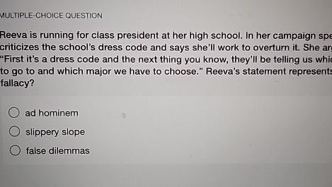 Solved MULTIPLE-CHOICE QUESTIONReeva is running for class | Chegg.com