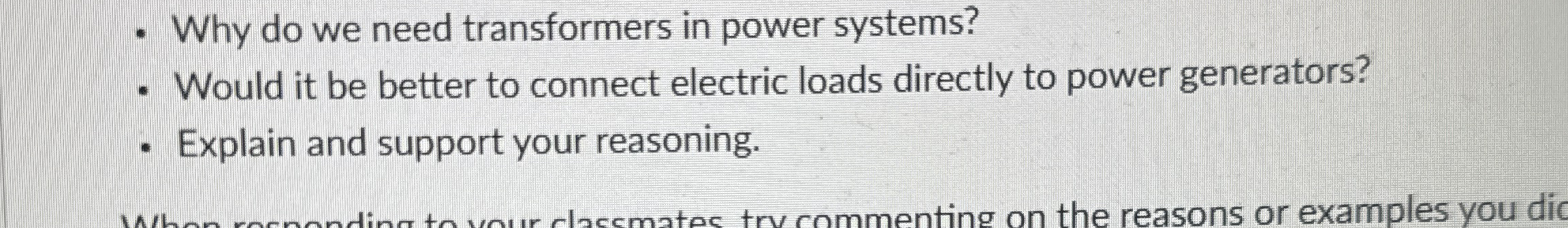 -Why do we need transformers in power systems?-Would | Chegg.com