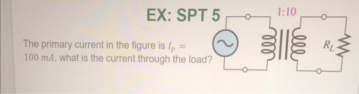 Solved The primary current in the figure is lp= 100 mA, what | Chegg.com