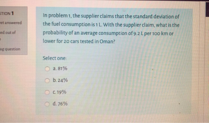 Solved Problem 1: You are in charge of importing the parts | Chegg.com