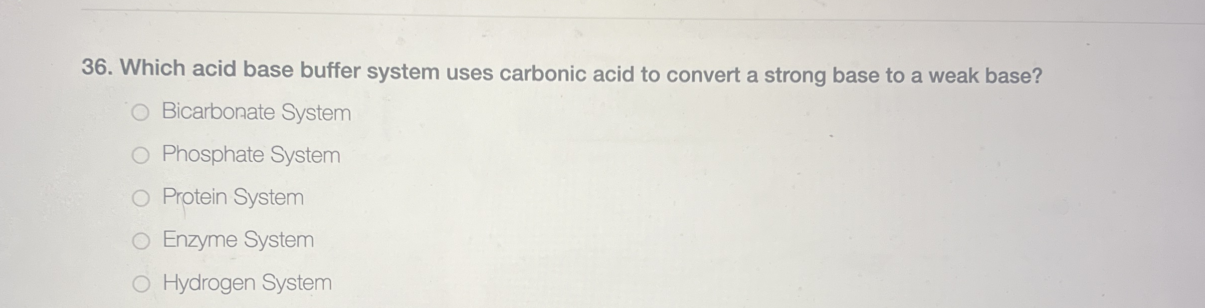 Solved Which acid base buffer system uses carbonic acid to | Chegg.com