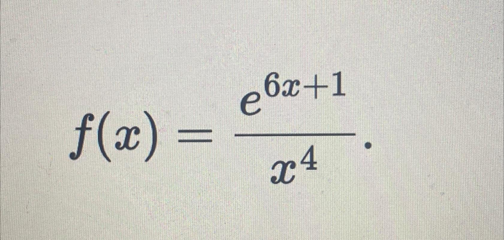 Solved F X E6x 1x4