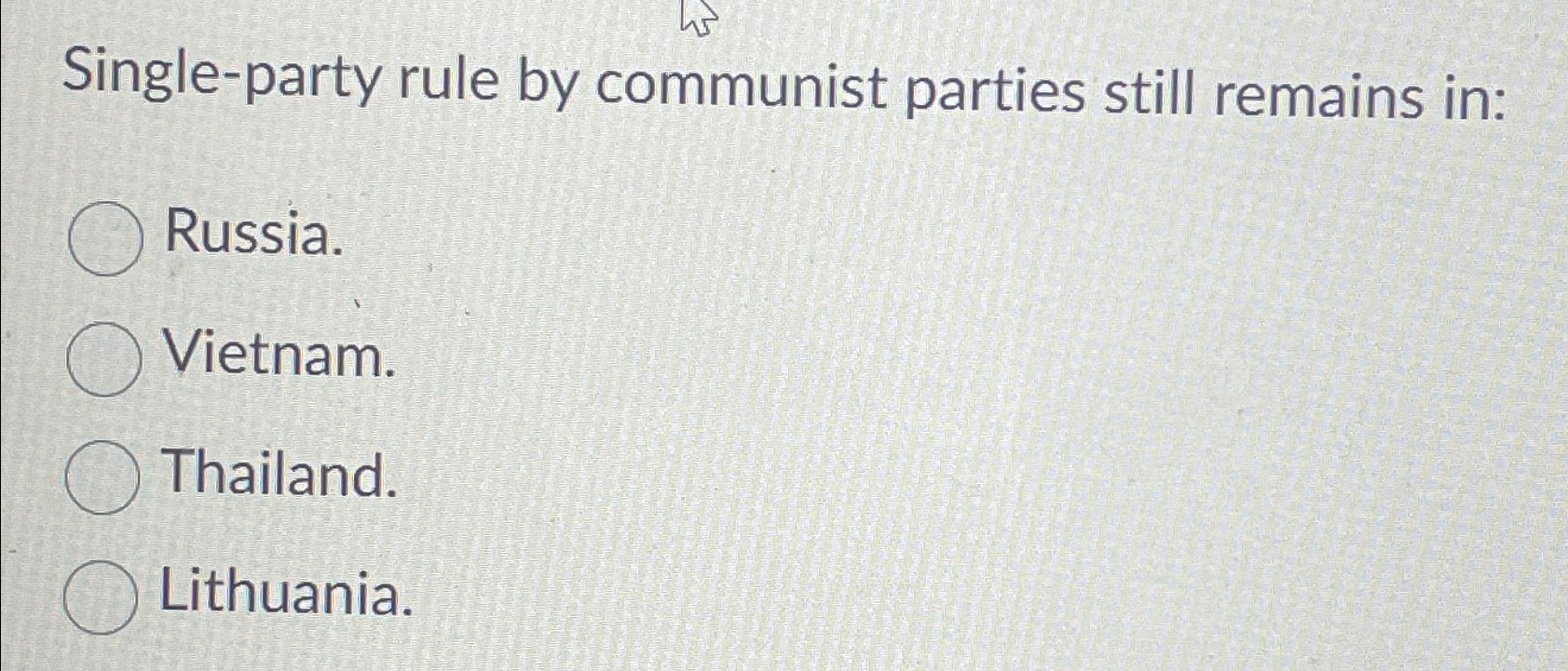 Solved Single-party rule by communist parties still remains | Chegg.com