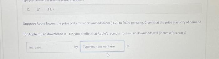 Solved Suppose Apple lowers the price of its music downloads | Chegg.com