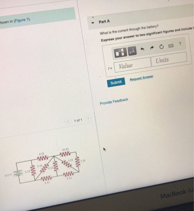Solved hown in (Figure 1). Part A What is the current | Chegg.com