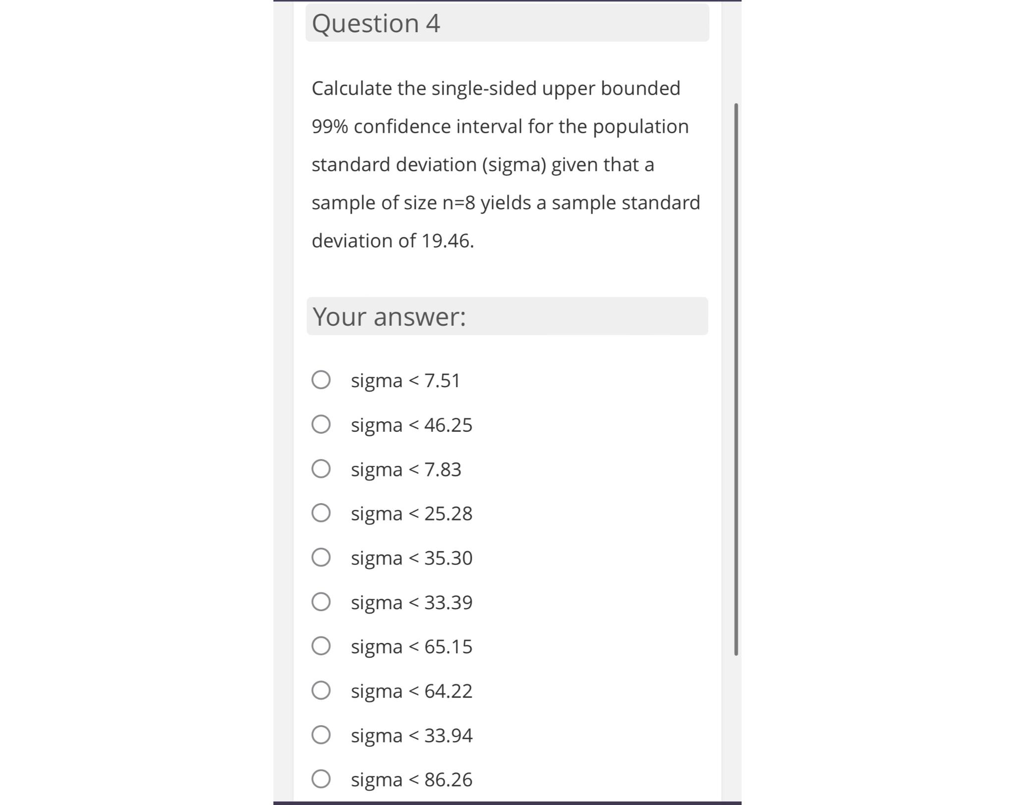 Solved Question 4Calculate the single-sided upper bounded | Chegg.com