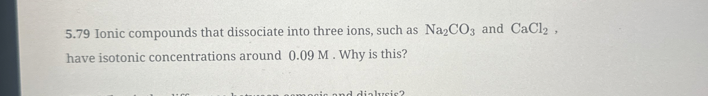 Solved 5.79 ﻿Ionic compounds that dissociate into three | Chegg.com