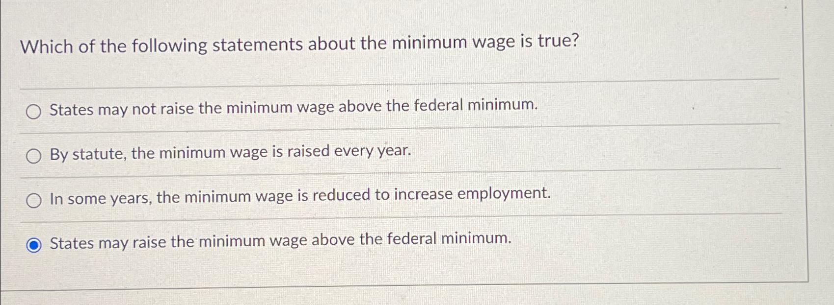 Solved Which of the following statements about the minimum | Chegg.com