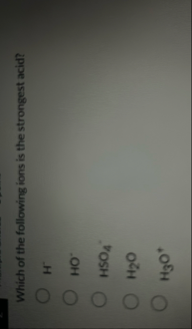 Solved Which of the following ions is the strongest | Chegg.com