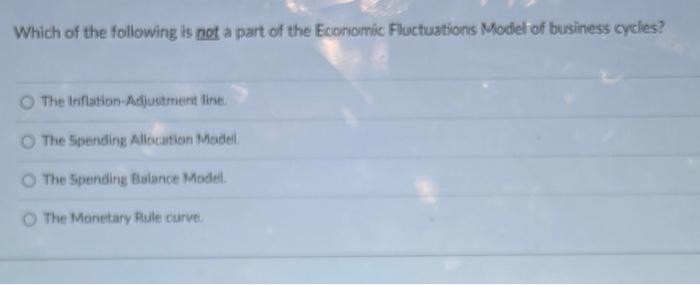 Solved Which of the following is not a part of the Economic | Chegg.com
