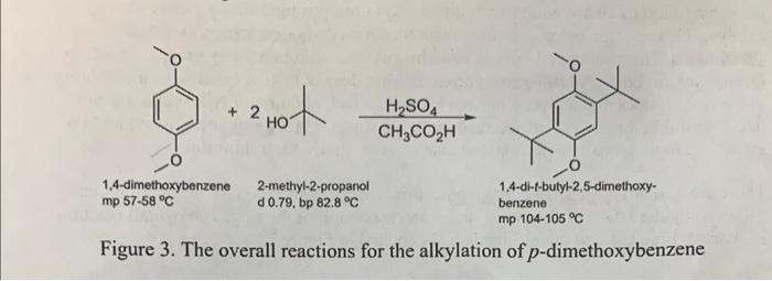 Solved CH3CO2H H2SO4 1.4-dimethoxybenzene mp 57−58∘C | Chegg.com