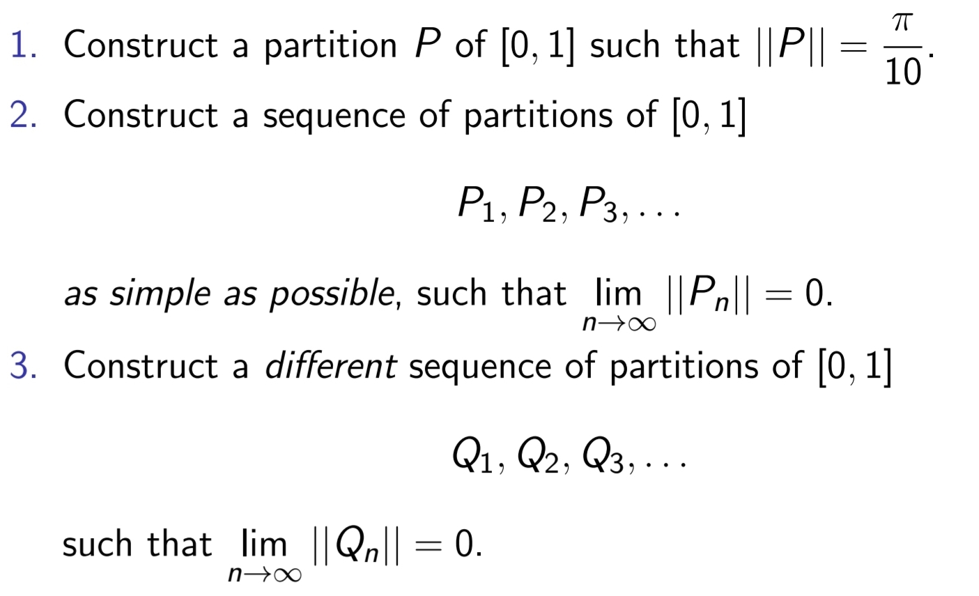 Solved Construct a partition P ﻿of 0,1 ﻿such that | Chegg.com