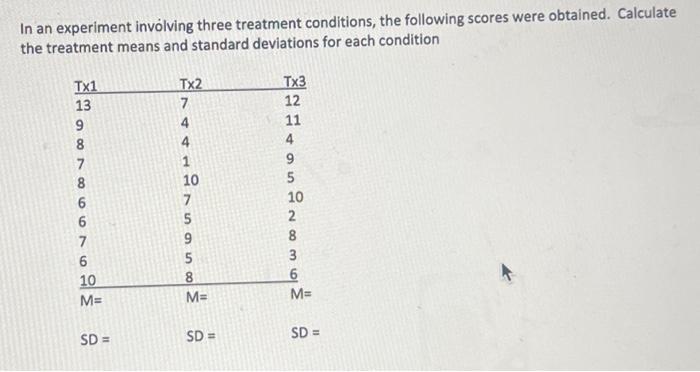 Solved In an experiment involving three treatment | Chegg.com