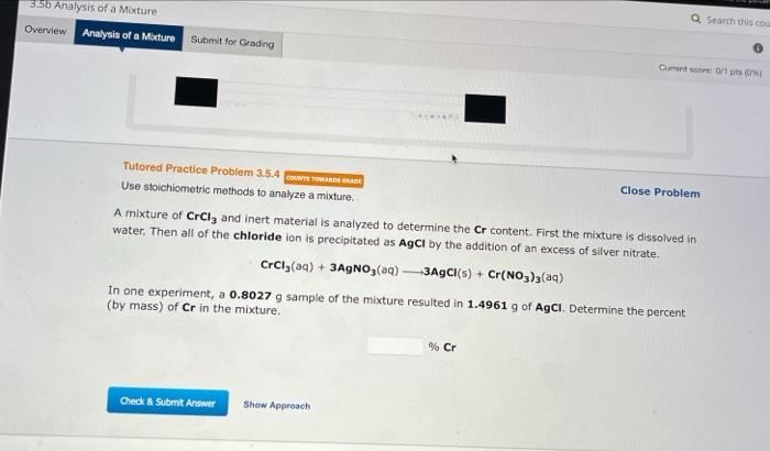 Solved 3:56 Analysis of a Mixture Overview Analysis of a | Chegg.com