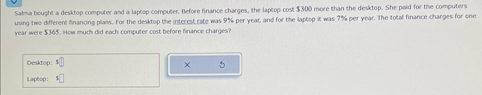 Solved Salma bought a desktop computer and a laptop | Chegg.com