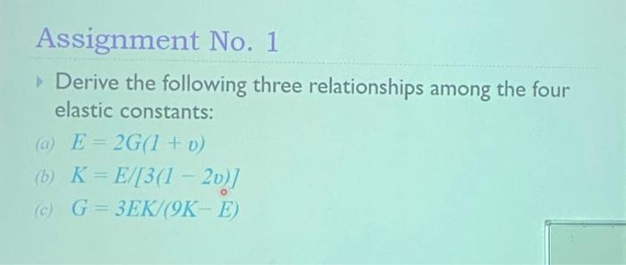 Solved Derive the following three relationships among the | Chegg.com