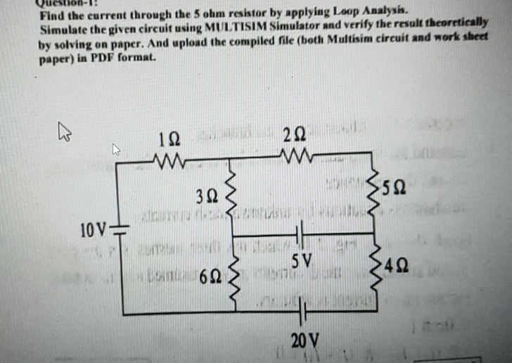 Solved Find the current through the 5ohm resistor by | Chegg.com