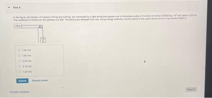 Solved In the figure, two blocks, of masses 2.00 kg and 3.00 | Chegg.com