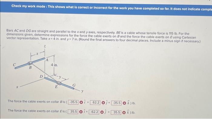 Solved Bars AC and DG are straight and parallel to the x and | Chegg.com