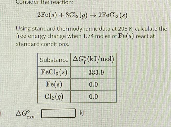 Solved Consider the reaction: \\[ 2 | Chegg.com