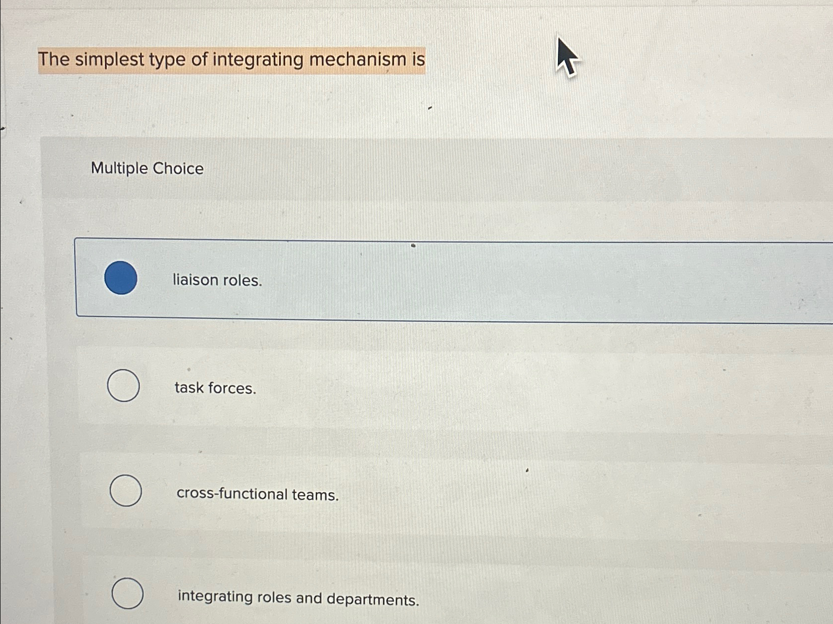 Solved The simplest type of integrating mechanism isMultiple | Chegg.com