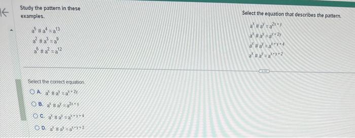 Solved Study the pattern in these examples. Select the | Chegg.com