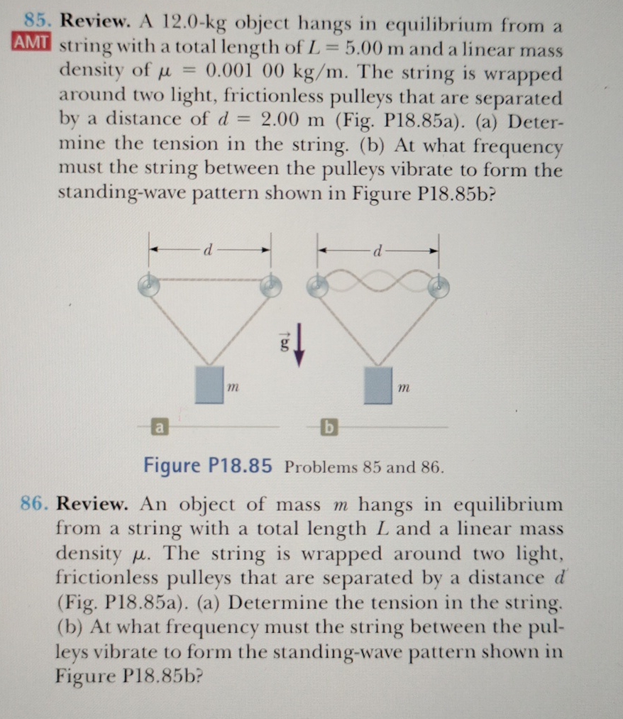 Solved Review. A 12.0-kg ﻿object hangs in equilibrium from a | Chegg.com