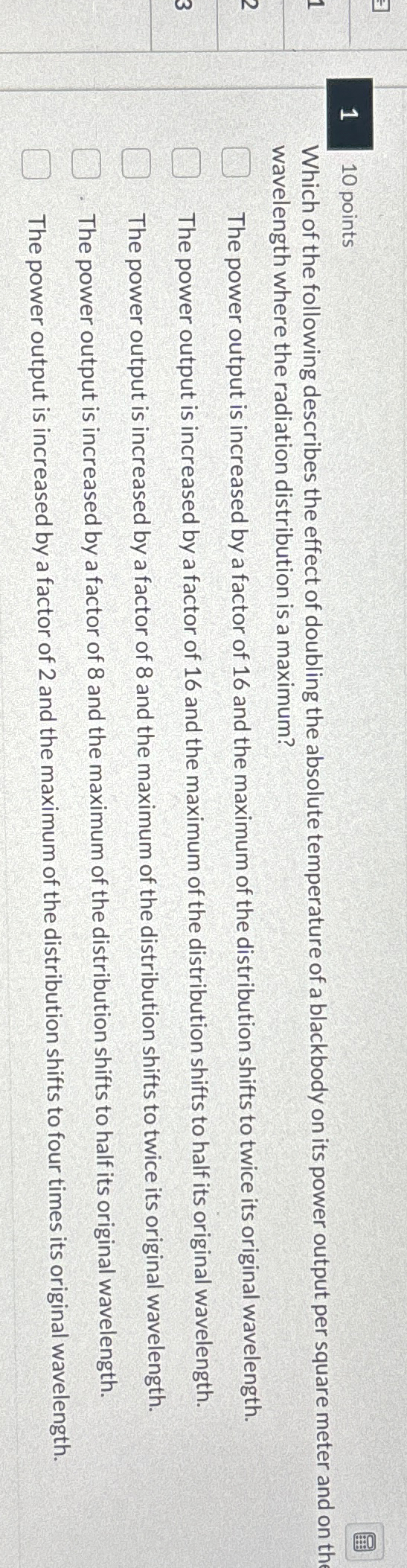 Solved 110 pointsWhich of the following describes the | Chegg.com Solved 110 pointsWhich of the following describes the | Chegg.com