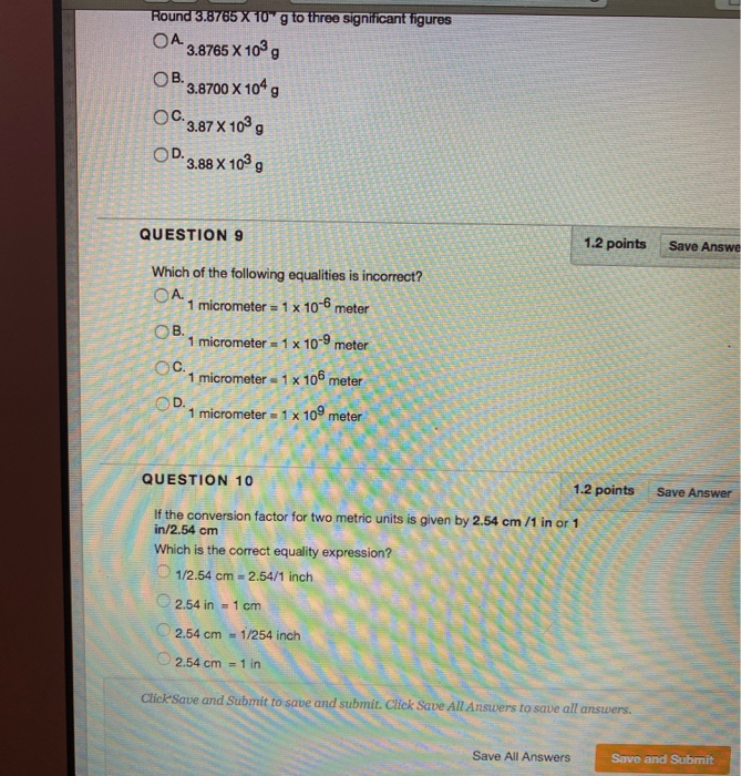 Solved Round 3.8765 X 100 g to three significant figures OA | Chegg.com
