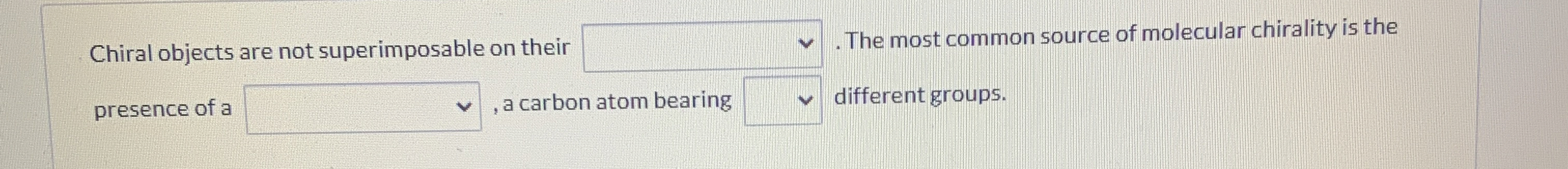 Solved Chiral objects are not superimposable on their | Chegg.com