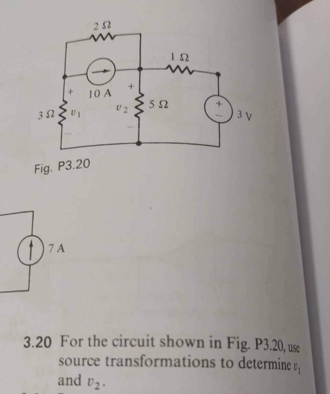 Solved 3.20 For the circuit shown in Fig. P3.20, use source | Chegg.com