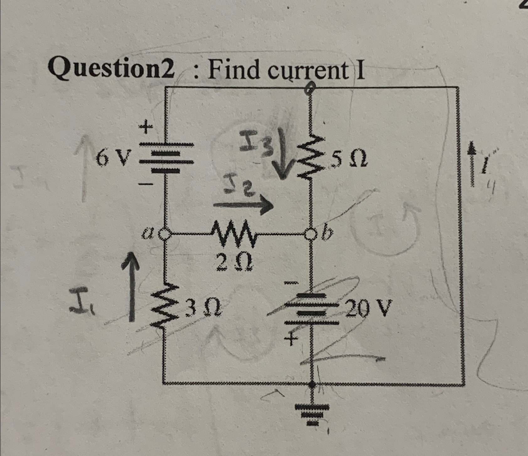 Solved Question2 ﻿: Find current I | Chegg.com