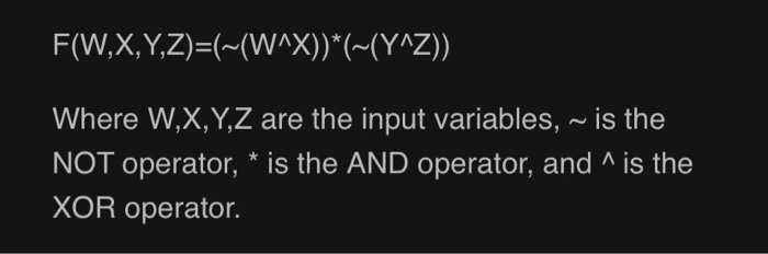 1. Given the Function F(w, x, y, z) generate this | Chegg.com